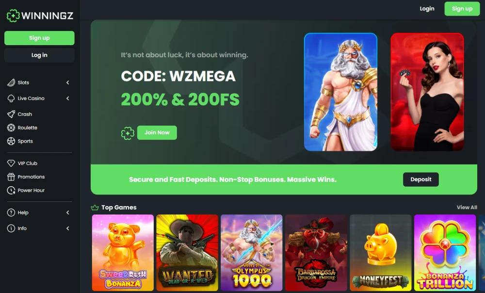 Winningz Casino Review 2026 – Exclusive 200% Bonus!
